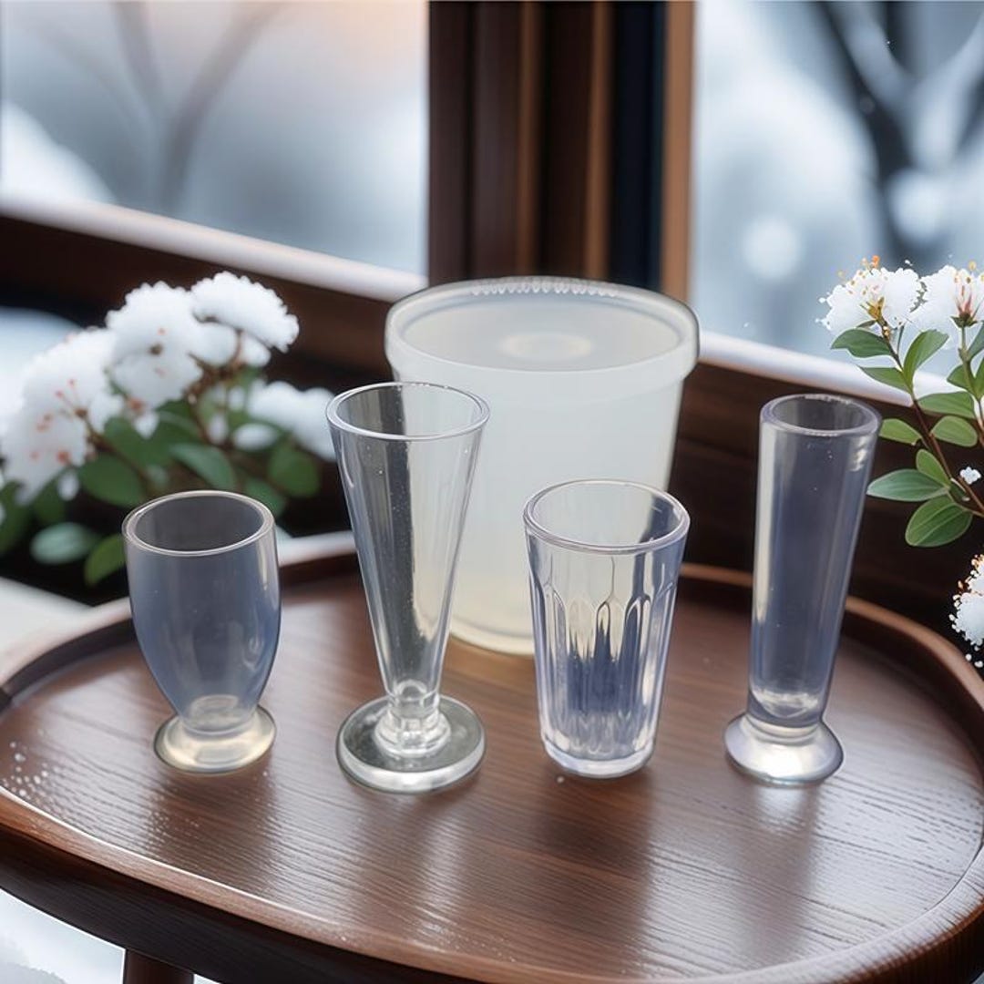 4 Styles Miniature Cup Silicone Mold-dollhouse Cup Resin Mold-drink Cup ...