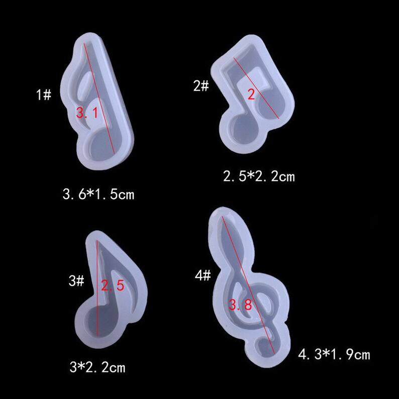 4pcs Music Note Silicone Mold-music Symbol Resin Mold-music - Etsy