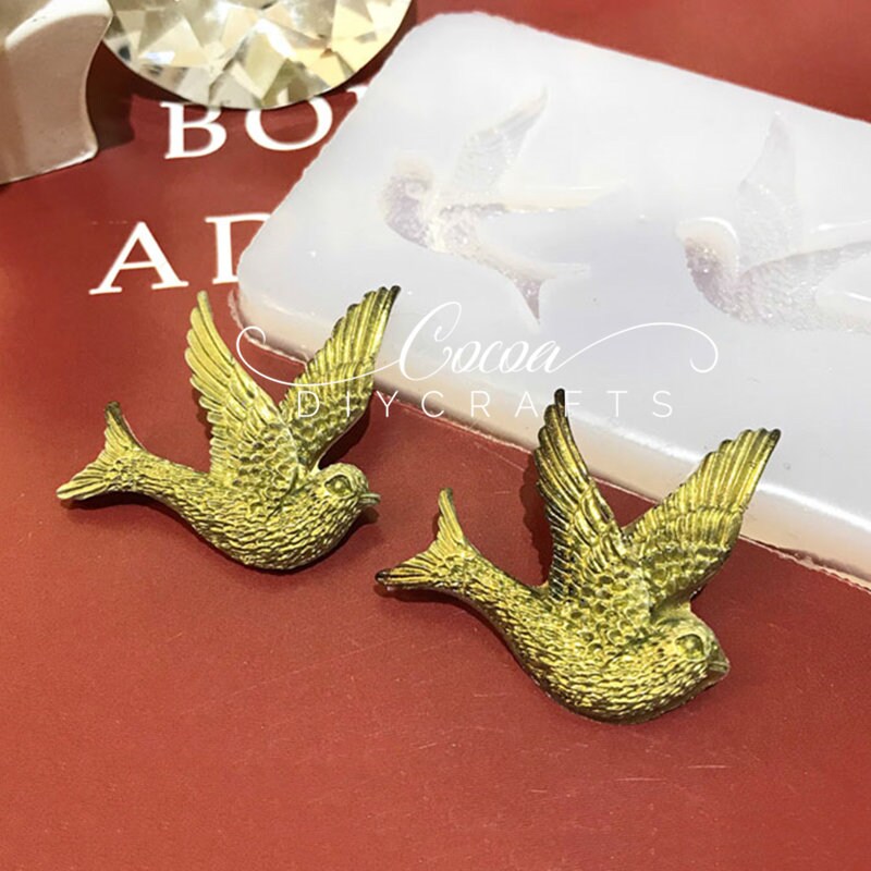 Craft Supplies & Tools Little Bird Silicone Mold-Cute Bird Resin Mold ...