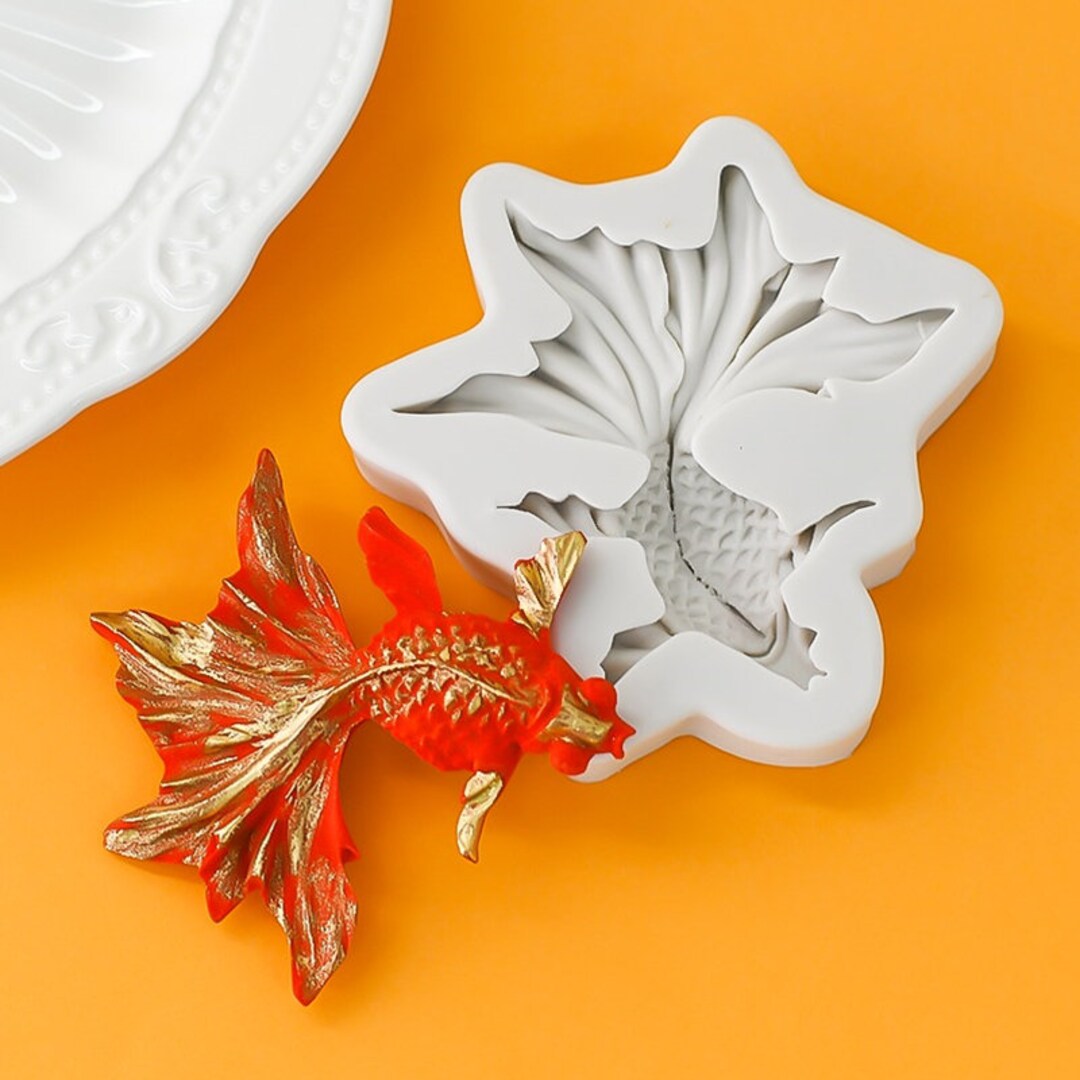 Lucky Koi Fondant Silicone Mold-goldfish Chocolate Mold-animal Carp ...
