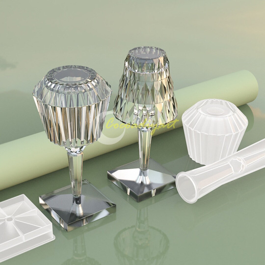 Table Lamp Silicone Mold-diamond Shape Lamp Resin Mold-night Light Mold ...