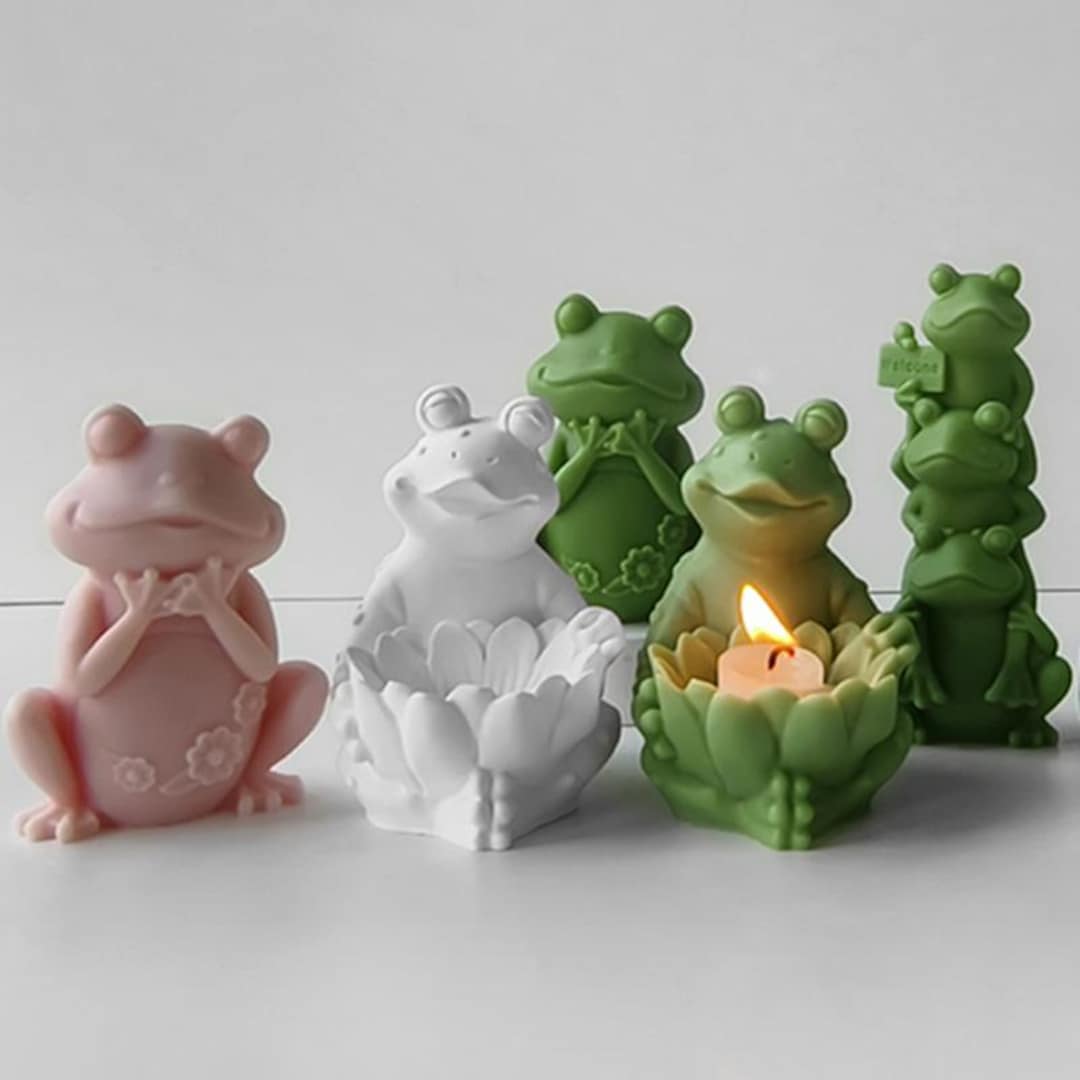 Family Frog Silicone Mold-tree Frog Resin Mold-lotus Frog Candle Mold ...