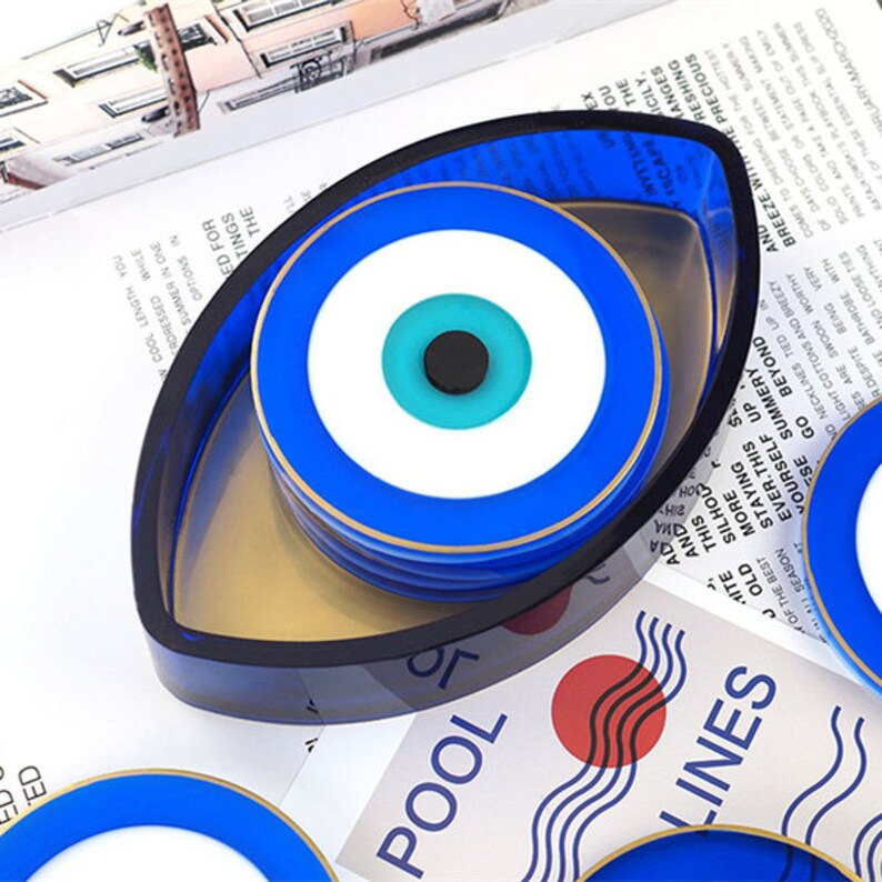 Evil Eye Coaster Mold-eye Coasters Resin Mold-round Coaster - Etsy