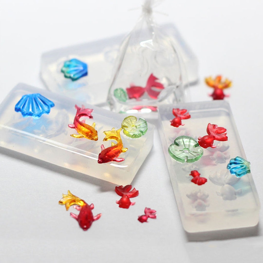 Miniature Goldfish Silicone Mold-goldfish Koi Resin Mold-koi Fish Mold ...