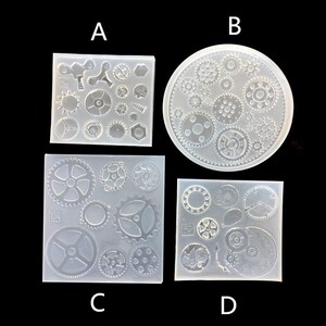 4 Style Gear Silicone Mold-hardware Gear Resin Mold-cartoon Punk Style ...