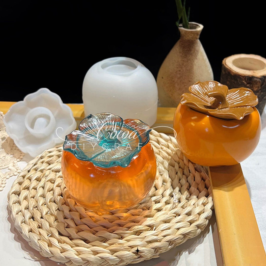 Persimmon Jar Silicone Mold-persimmon Storage Jar Mold-candle Jar Mold ...