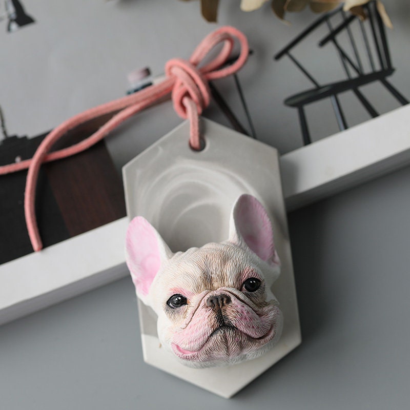 Cute French Bulldog Mold-bulldog Head Keychain Resin Mold-diy - Etsy