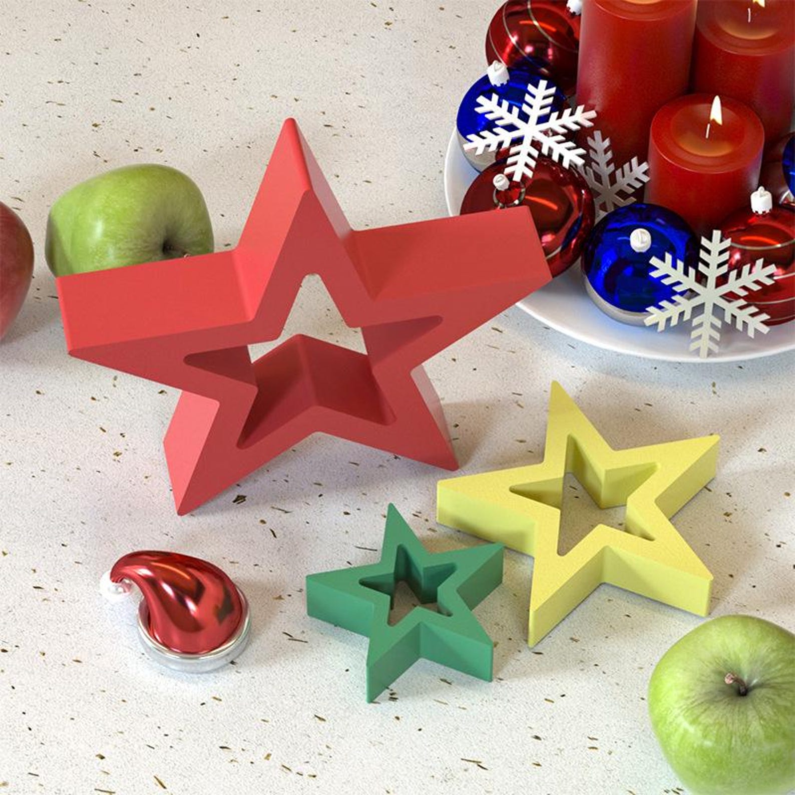 Christmas Star Silicone Mold-five-pointed Star Mold-cute Star Resin ...