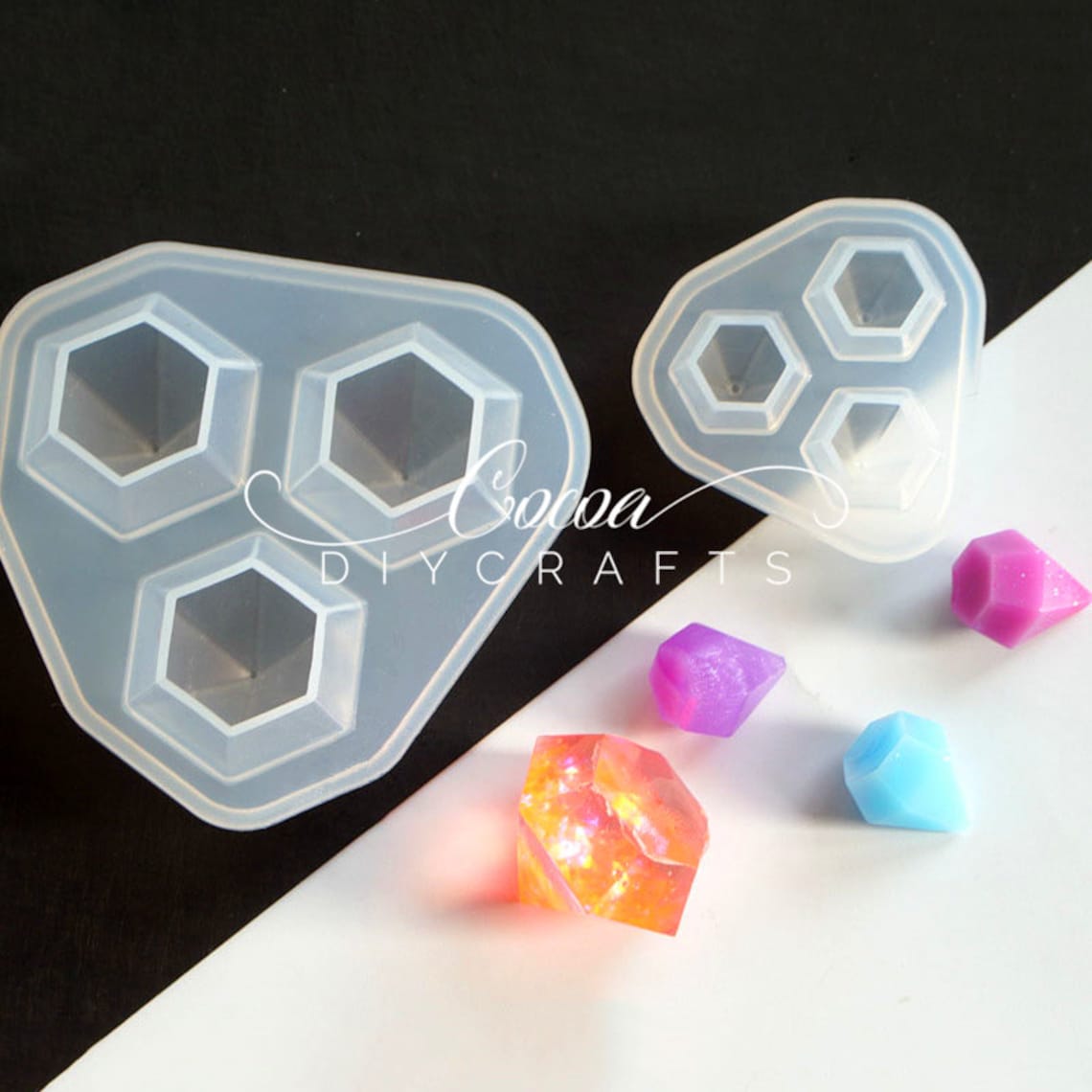 Diamond Silicone Mold-diamond Resin Mold-crystal Gem Mold-diamond ...