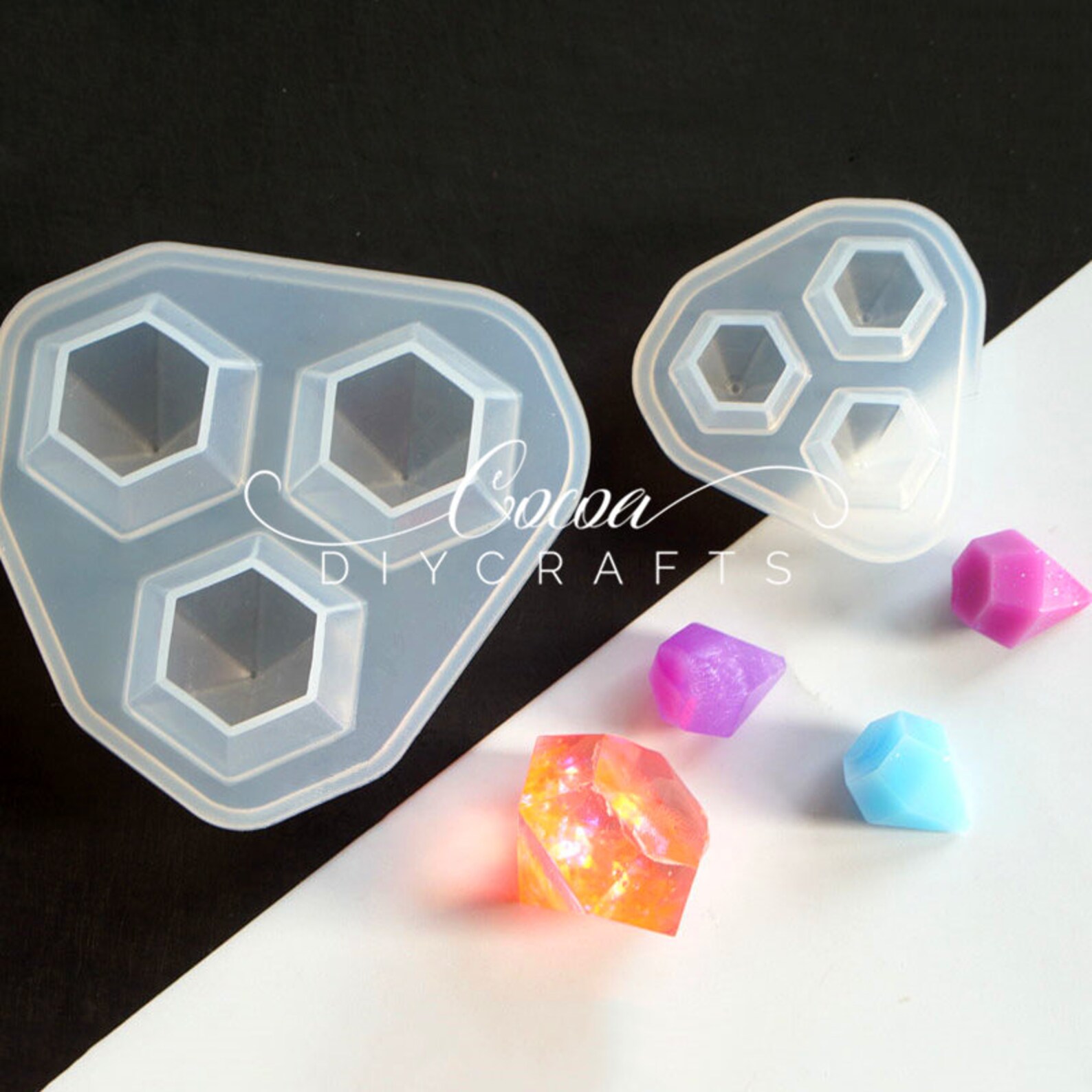 Diamond Silicone Mold-diamond Resin Mold-crystal Gem Mold-diamond ...