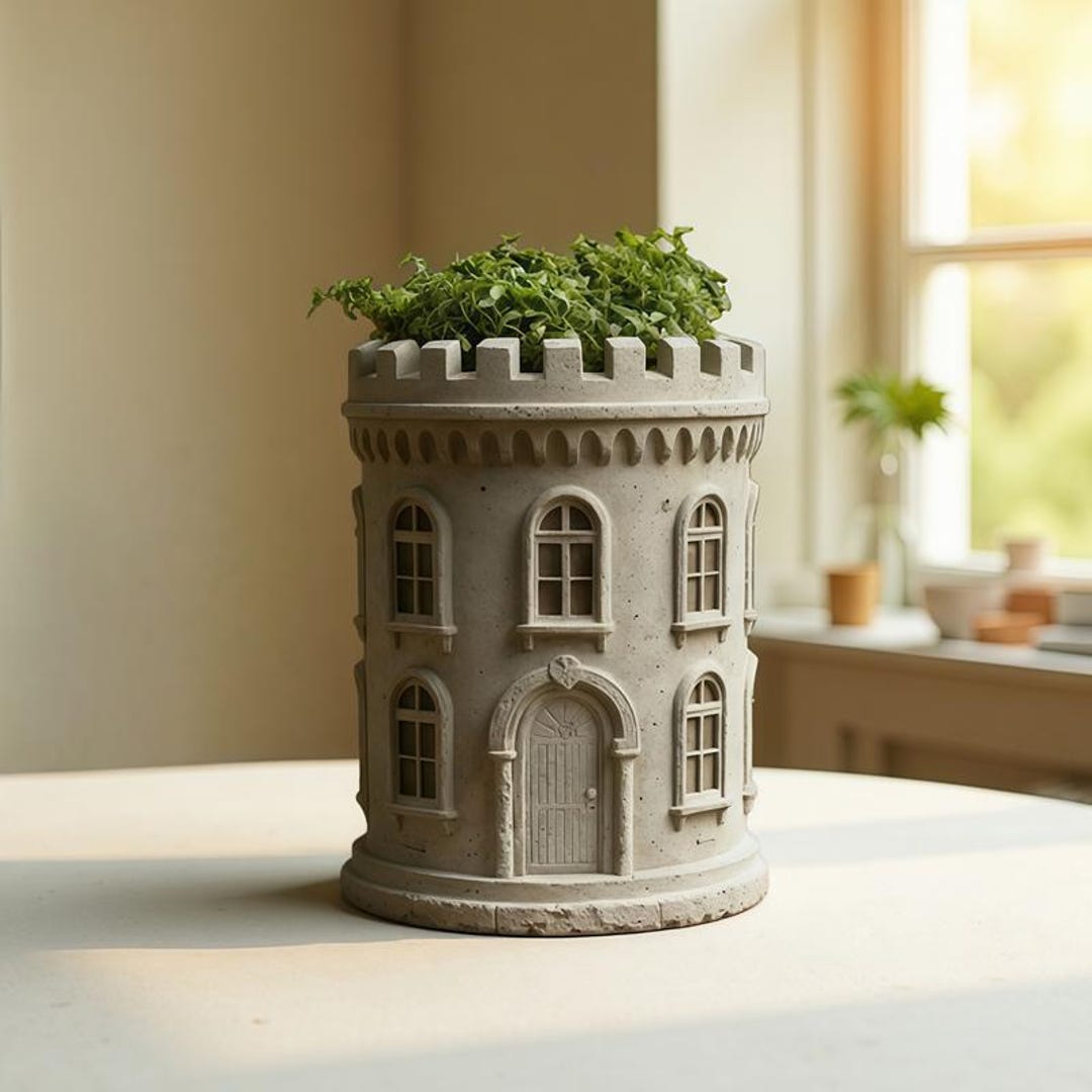 Nordic Castle Vase Silicone Mold-castle Trinket Box Resin Mold-house ...