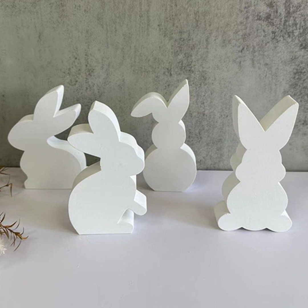 Cute Rabbit Silicone Mold-easter Bunny Mold-concrete Cement - Etsy