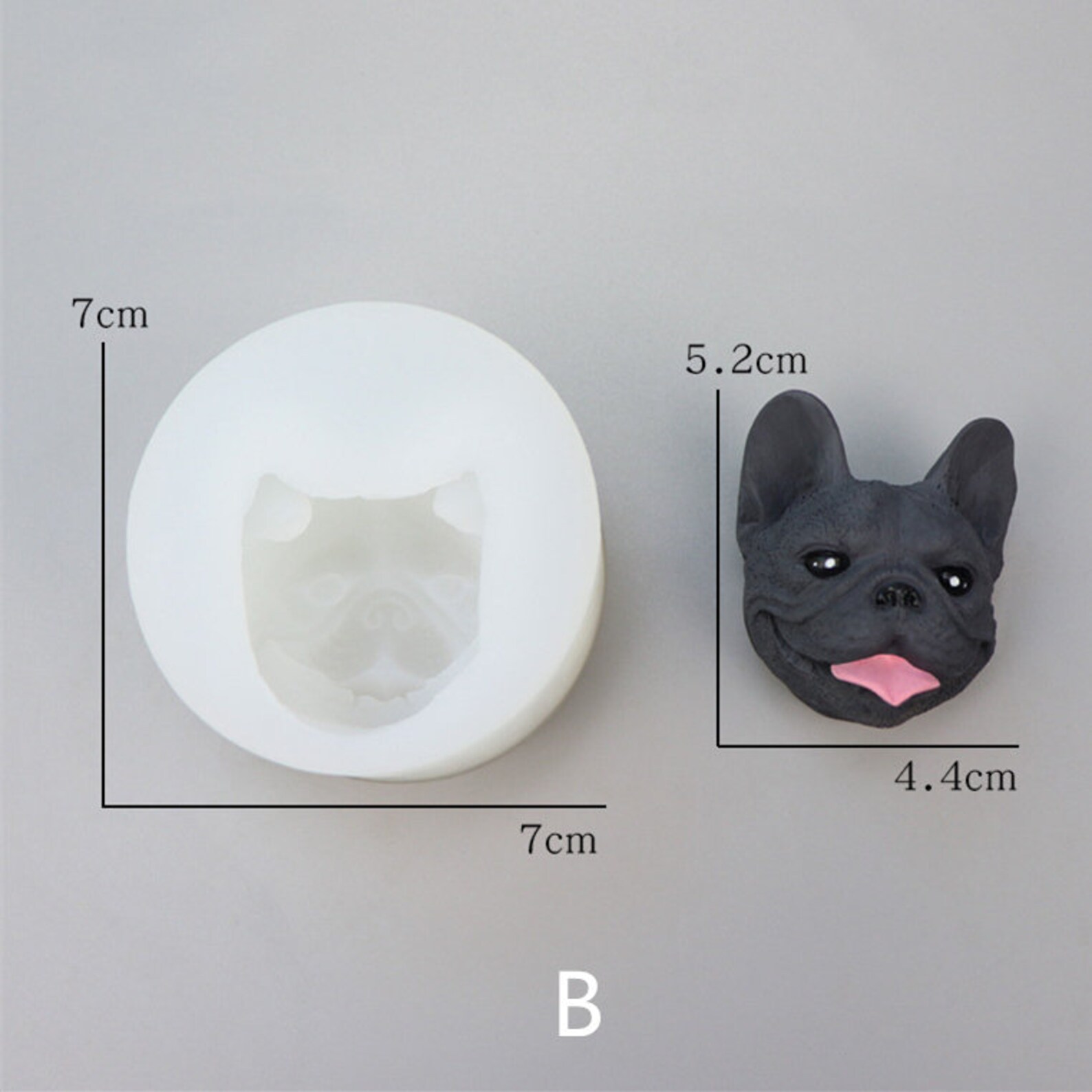 French Bulldog Resin Mold-cute Bulldog Head Keychain Mold-aromatherapy ...