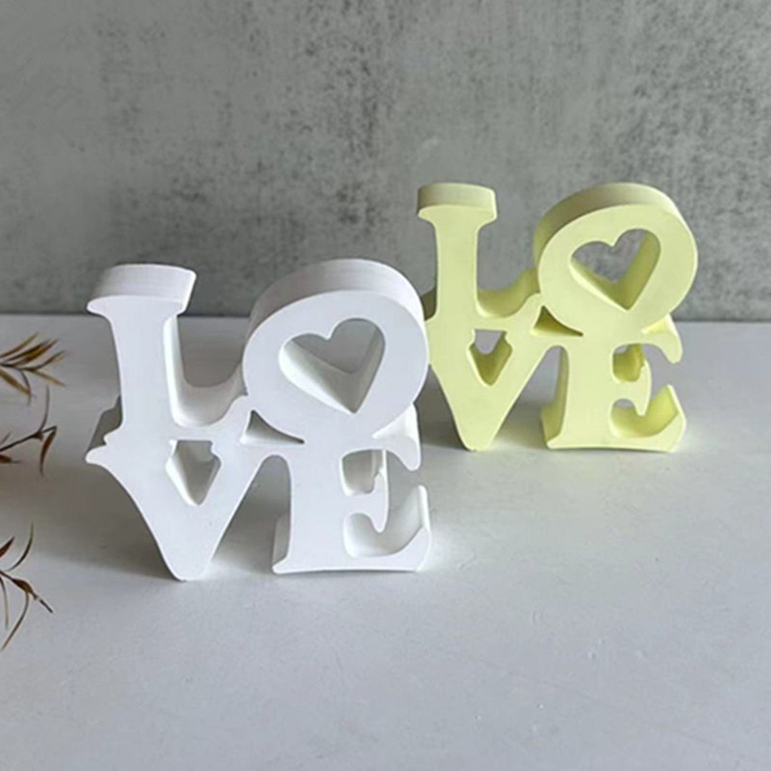 Love Sign Silicone Mold-love Heart Mold-letter Keychain Mold-valentine ...