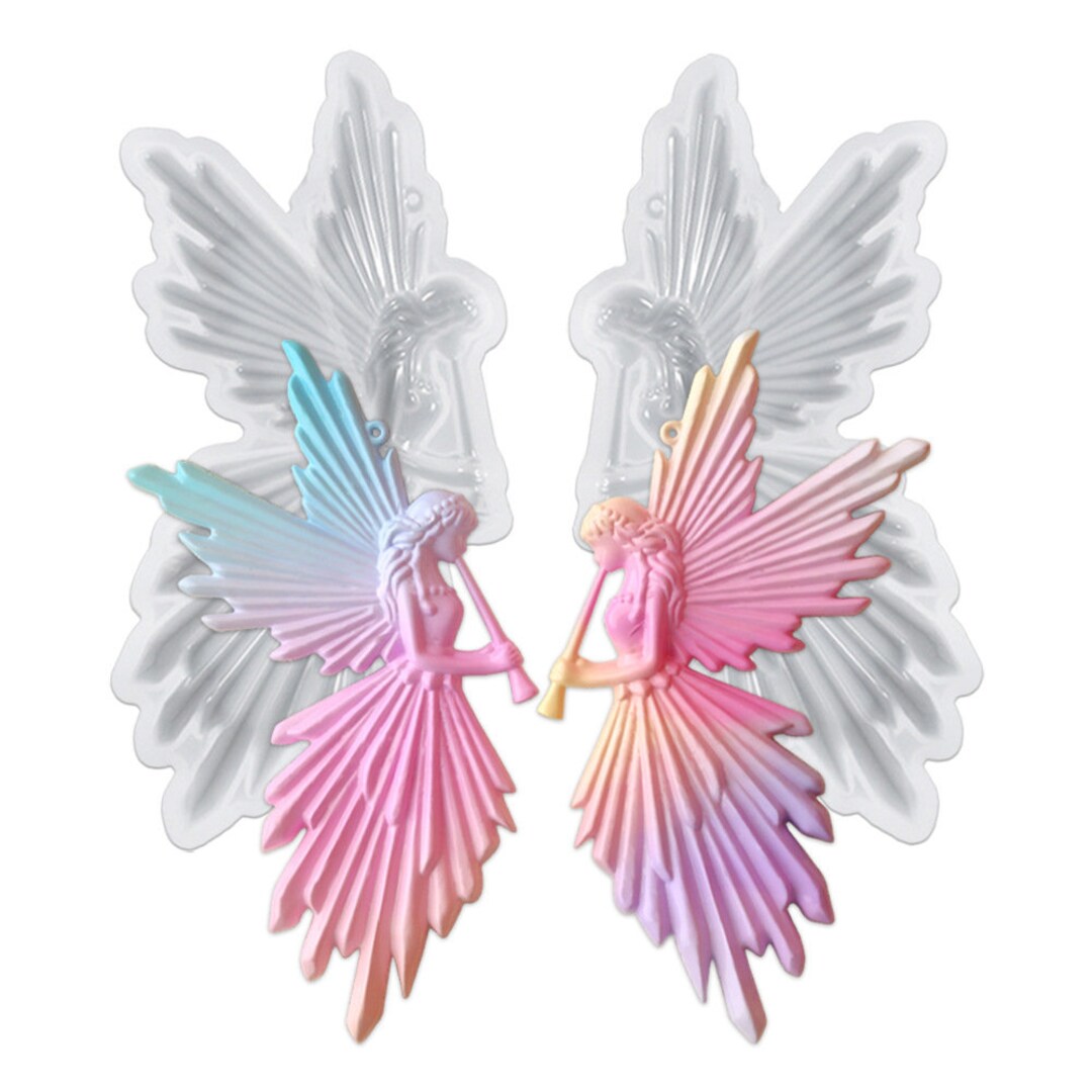 Fairy Pendant Silicone Mold-fairy Keychain Resin Mold-fairy Wings Mold ...