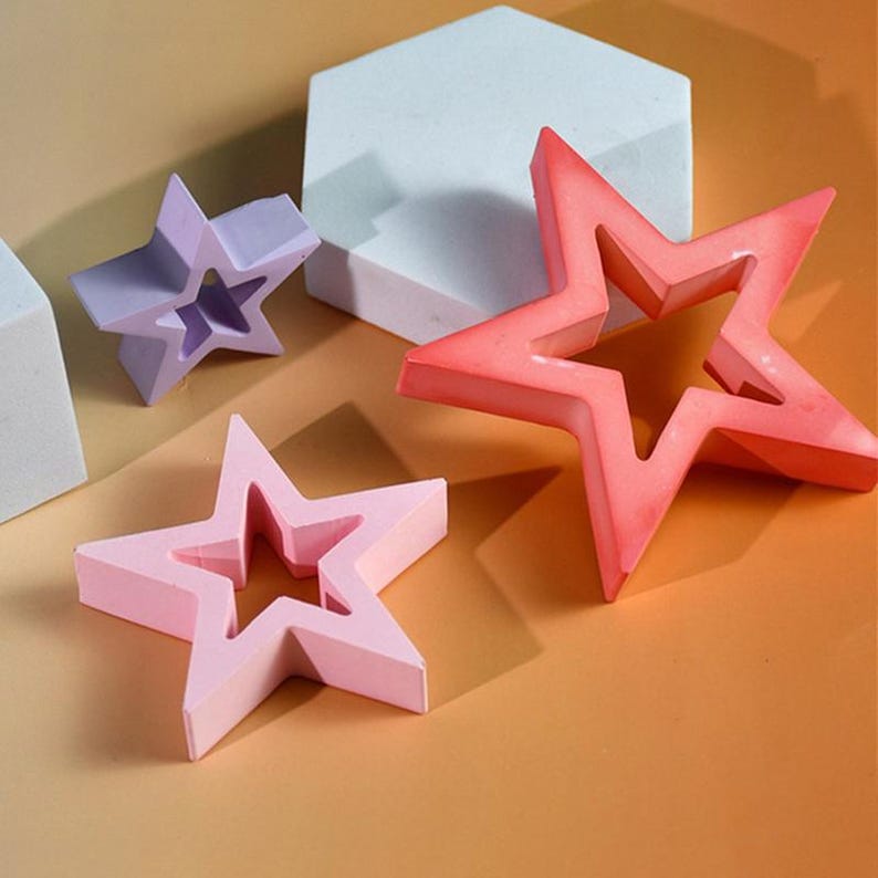 Christmas Star Silicone Mold-five-pointed Star Mold-cute Star Resin ...
