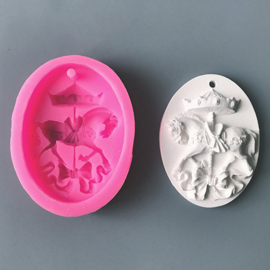 Carousel Pendant Silicone Mold-carousel Horse Resin Mold-carousel ...