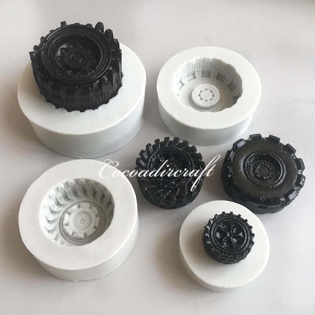 4 Styles Tire Fondant Silicone Mold-small Car Tire Resin Mold-car Truck ...