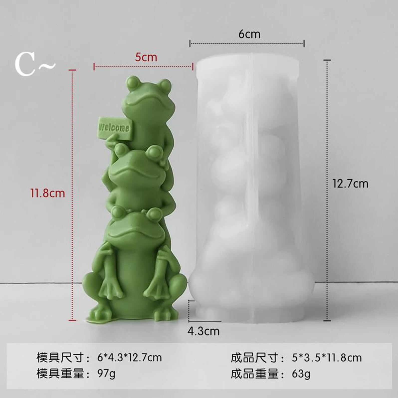Family Frog Silicone Mold-tree Frog Resin Mold-lotus Frog Candle Mold ...