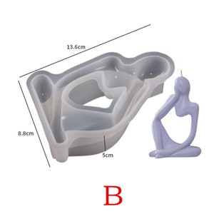 Thinking Man Silicone Mold-thinker Statue Concrete Mold-human Body Resin Mold-sculpture Candle ...