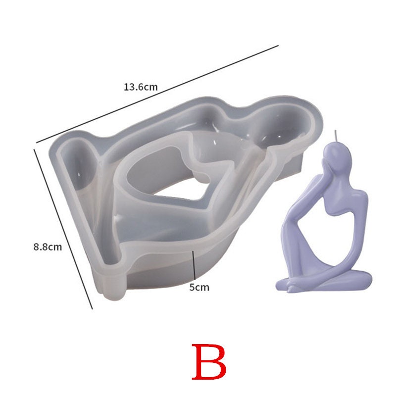 Thinking Man Silicone Mold-thinker Statue Concrete Mold-human Body ...