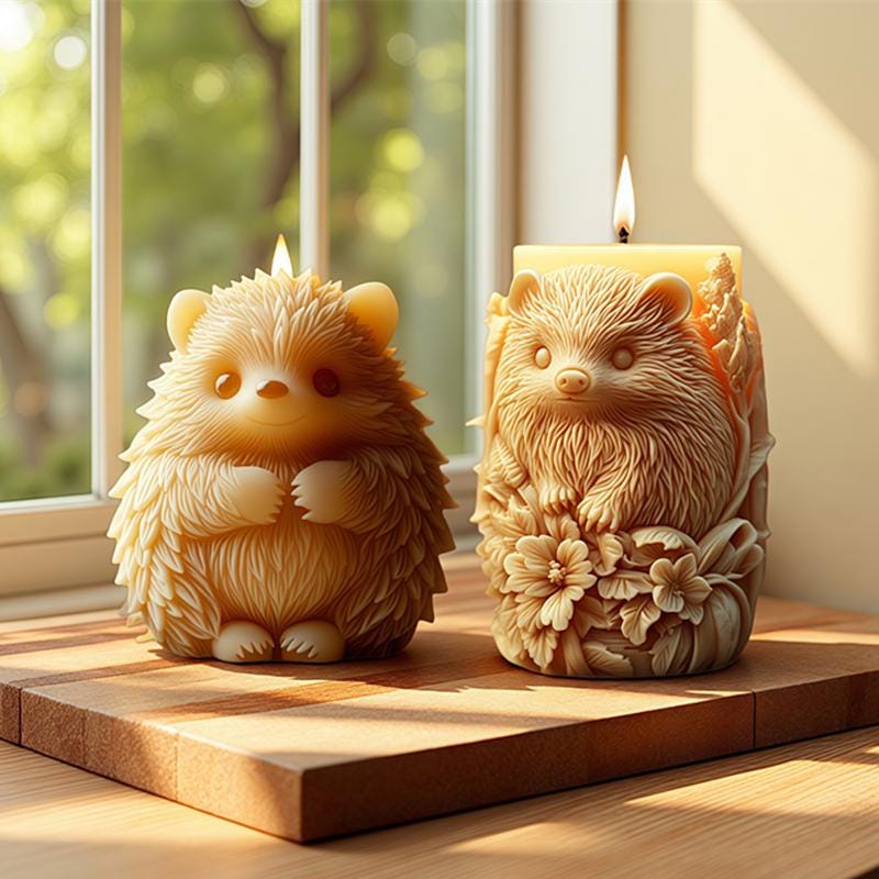 Hedgehog Candle - Etsy UK