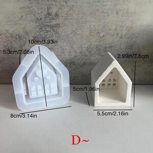 Nordic House Silicone Mold-house Candle Holder Mold-led Light House ...