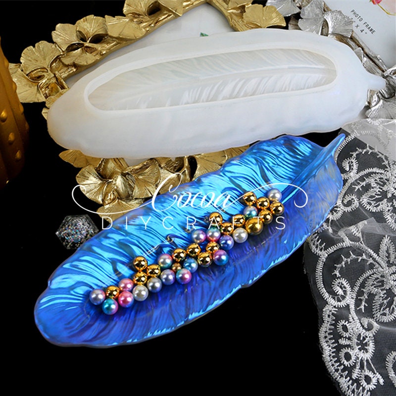 Large Feather Storage Tray Mold-feather Plate Resin - Etsy