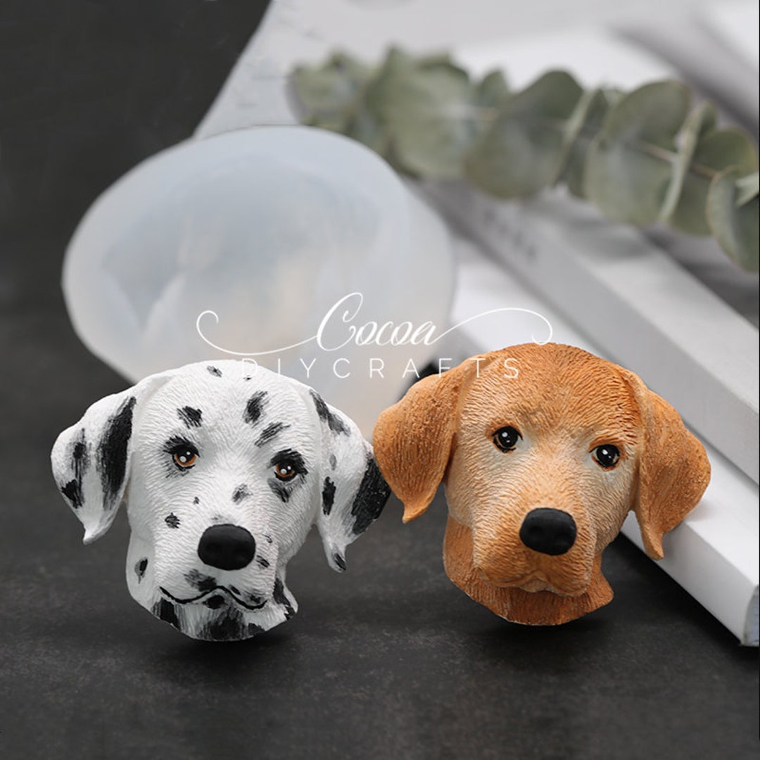 Labrador Dog Silicone Mold-cute Pet Labrador Mold-animal Dog Head Mold ...