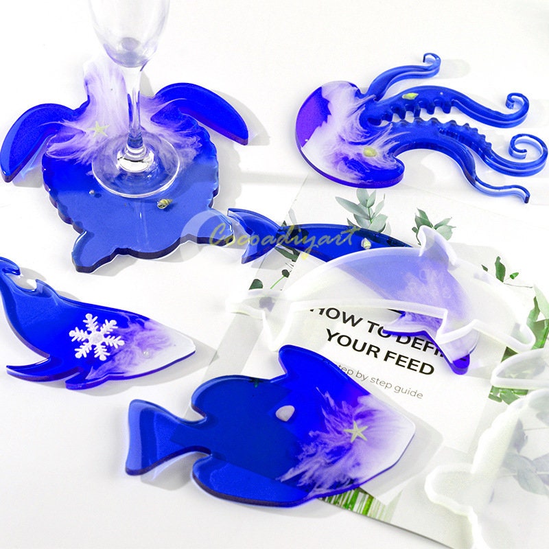 6pcs Sea Animal Coaster Mold-octopus Coaster Resin - Etsy