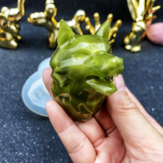 Geometric Wolf Head Mold-wolf Head Resin Mold-wolf Keychain - Etsy