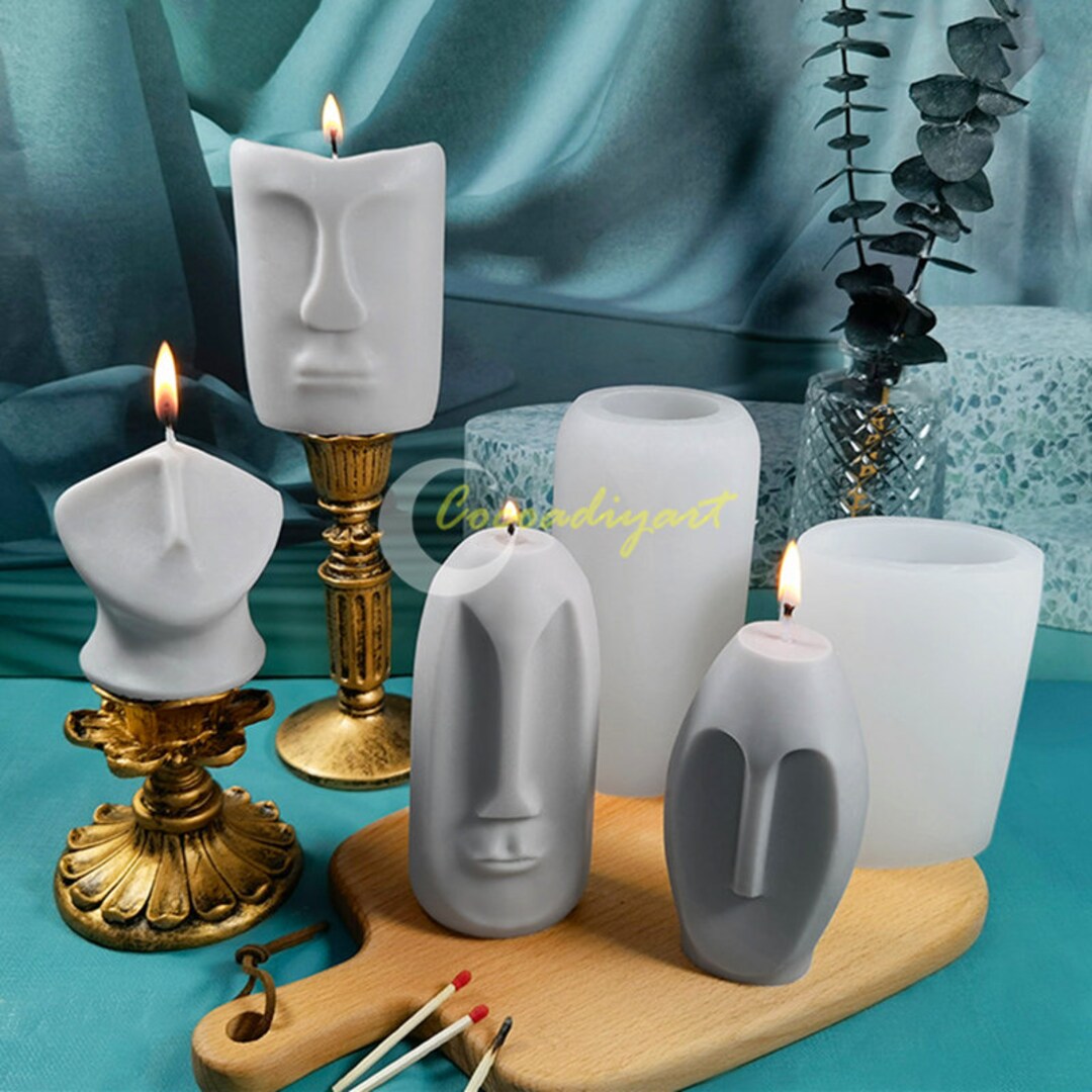 3D Abstract Face Candle Mold-human Face Candle Mold-abstract Candle ...