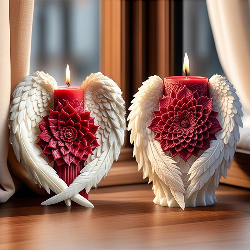 3D Wings Candle Silicone Mold-flower Wings Candle Mold-wings Pillar ...