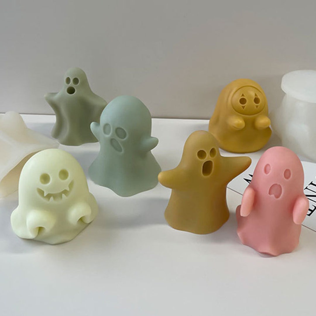 Funny Ghost Silicone Mold-cute Ghost Candle Mold-halloween Ghost Candle ...