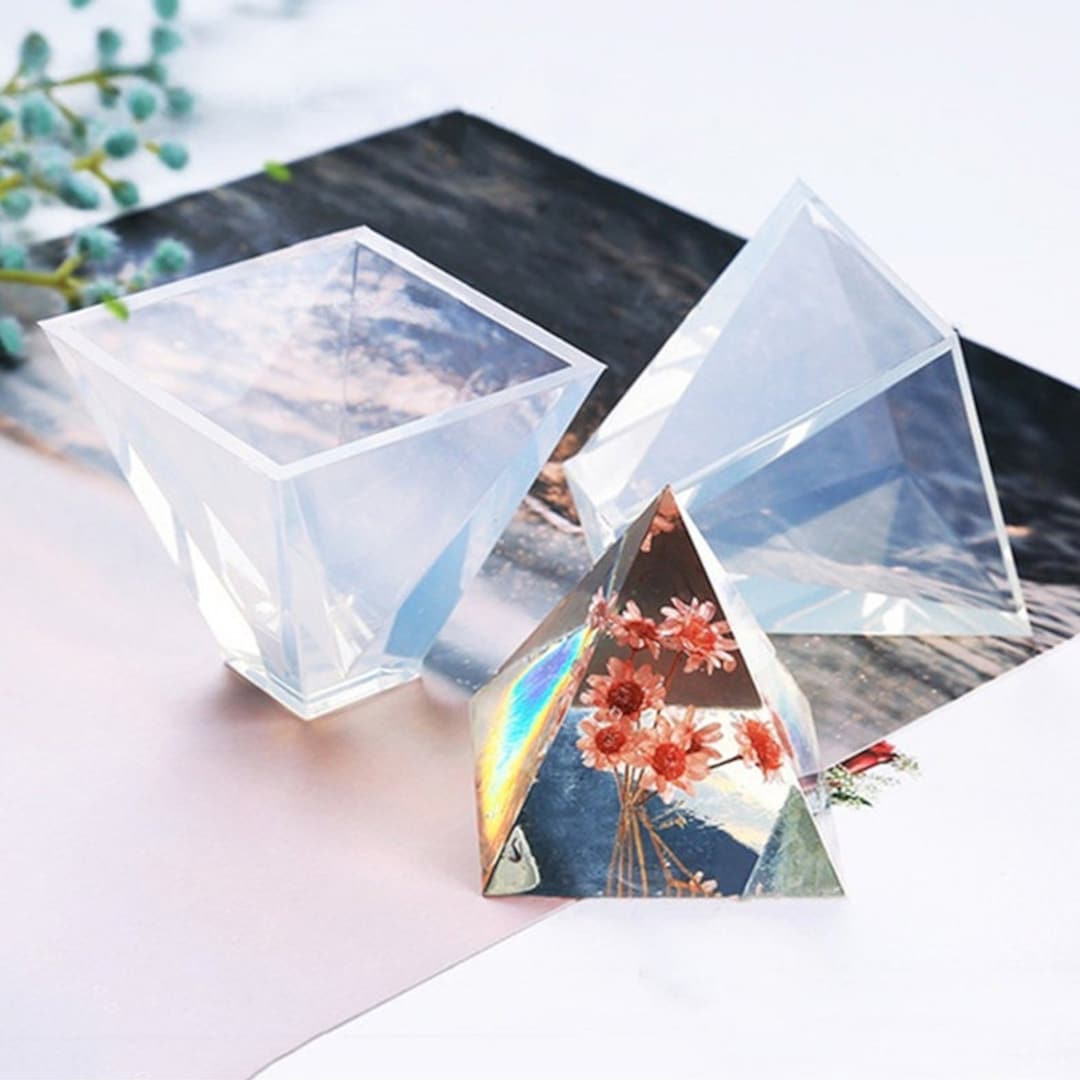 50mm Pyramid Silicone Mold-orgonite Pyramid Resin Mold-crystal Pyramid ...