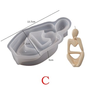 Thinking Man Silicone Mold-thinker Statue Concrete Mold-human Body Resin Mold-sculpture Candle ...