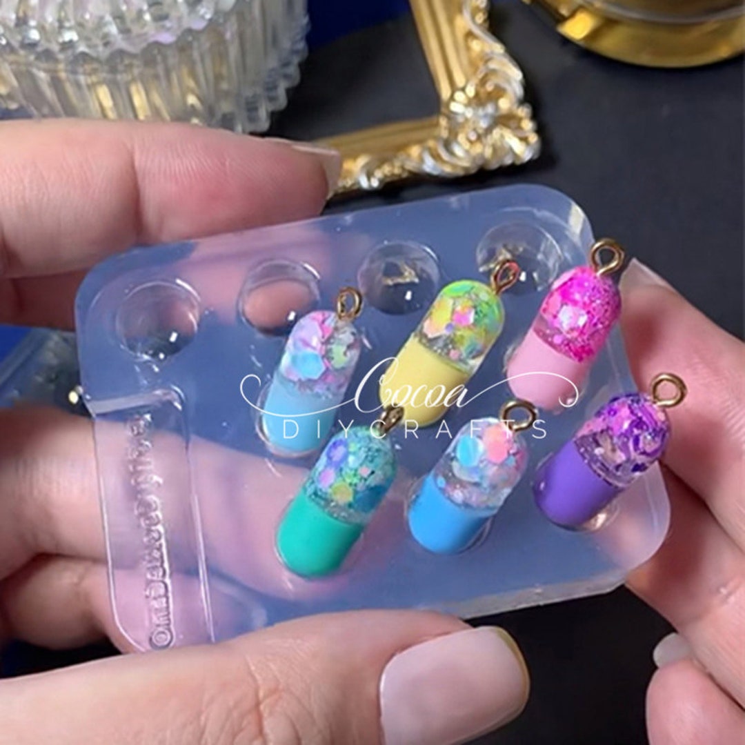 Cute Pill Silicone Mold-capsule Pill Resin Mold-pill Keychain Mold-pill ...