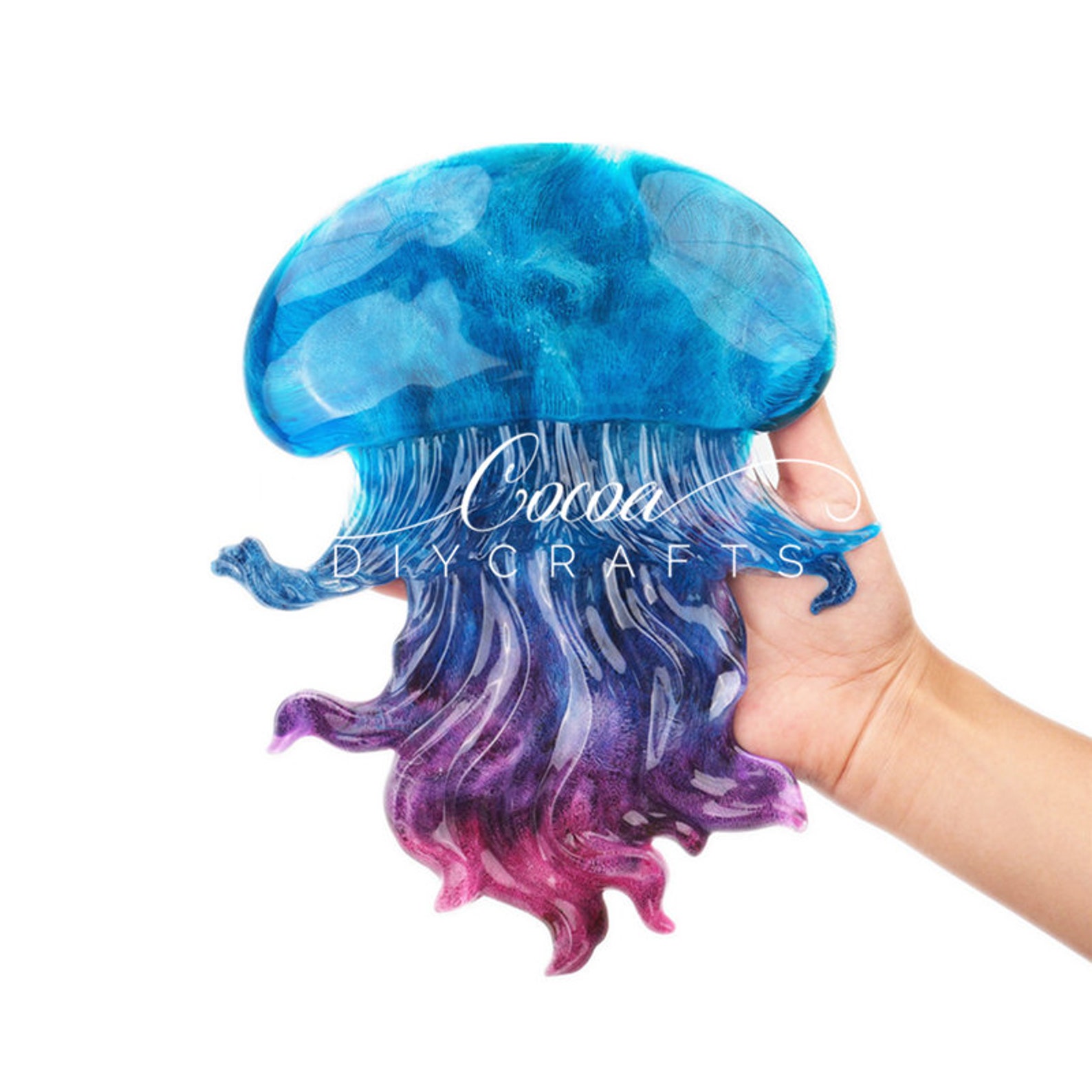 Ocean Jellyfish Resin Mold-marine Life Jellyfish Mold-large Jellyfish ...
