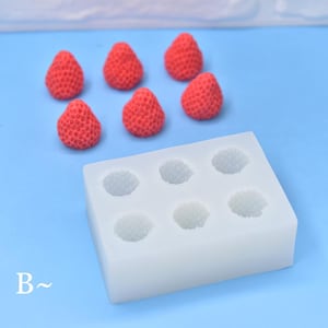 Strawberry Fondant Silicone Mold-cute Strawberry Candle Mold-fruit ...