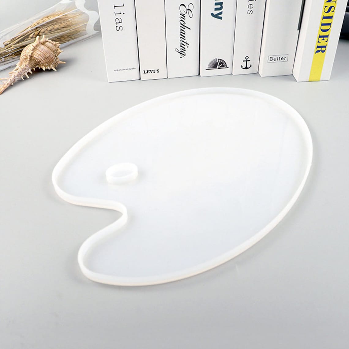 Paint Palette Resin Mold-resin Art Palette Mold-oval Palette - Etsy
