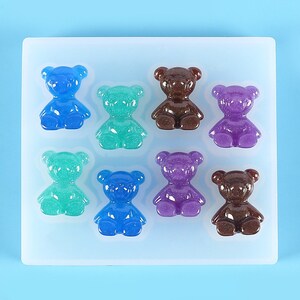 Cartoon Little Bear Mold-cute Bear Silicone Mold-bear Resin Mold-gummy ...