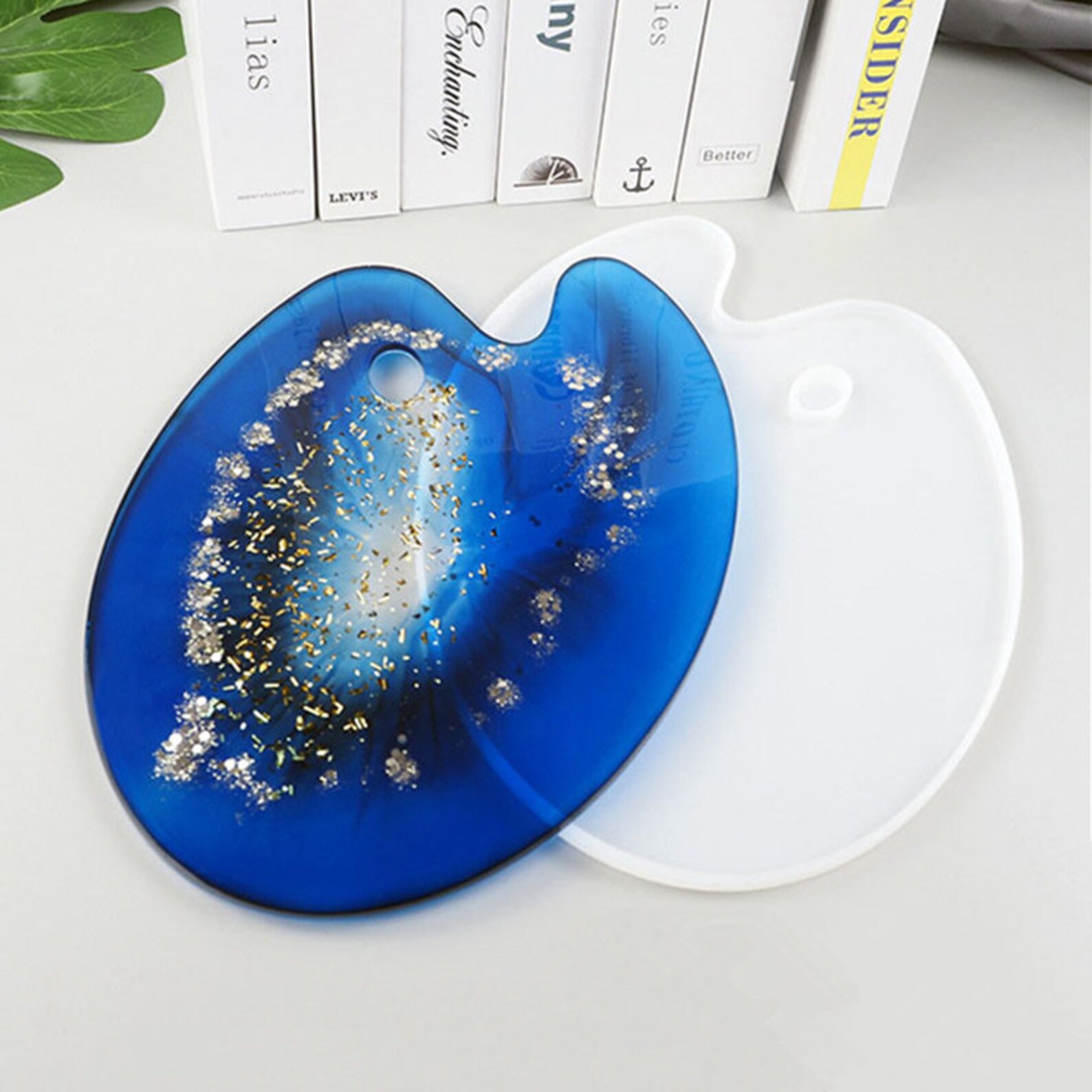 Paint Palette Resin Mold-resin Art Palette Mold-oval Palette Mold ...