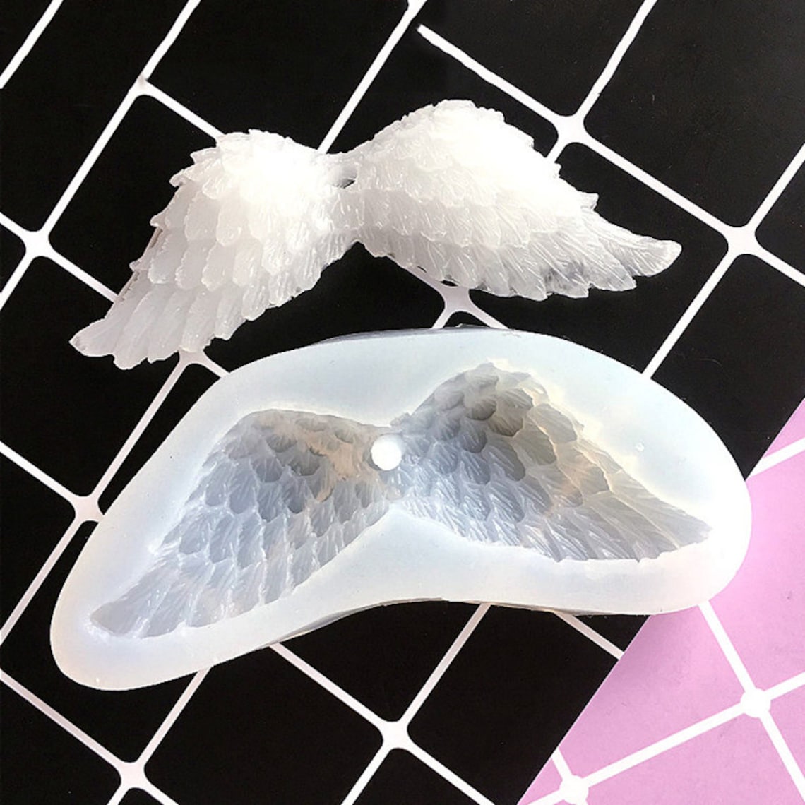 Angel Wings Silicone Mold With Holes-feather Wings Resin | Etsy
