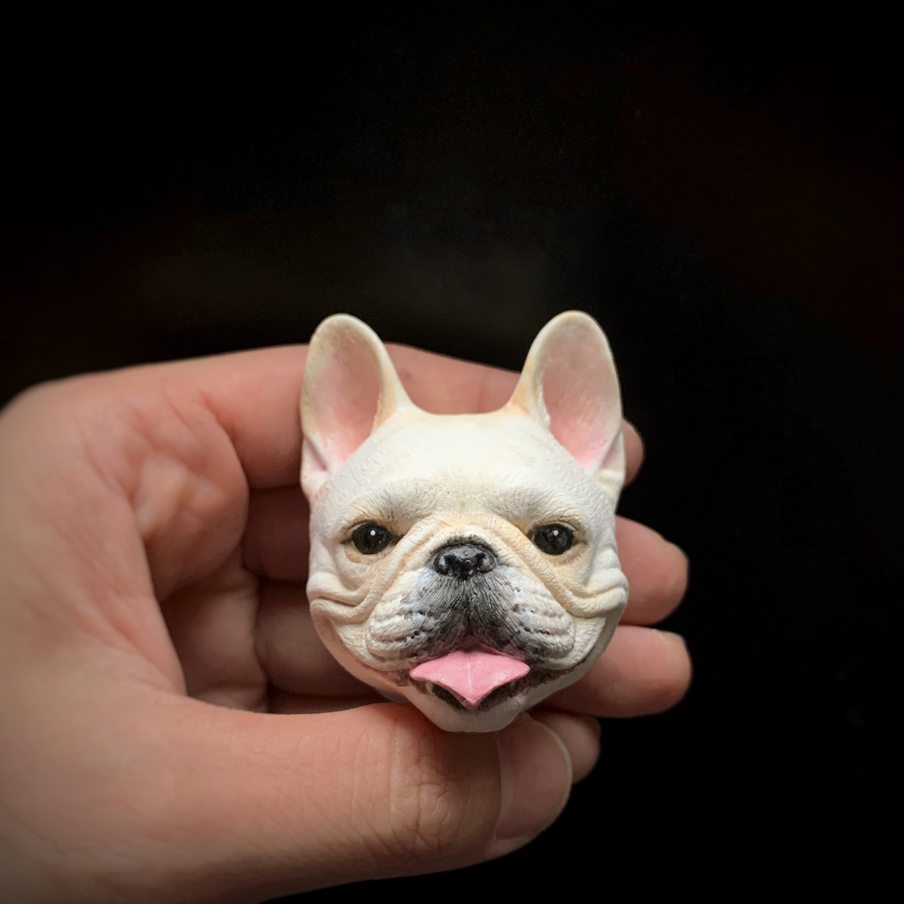 French Bulldog Resin Mold-cute Bulldog Head Keychain Mold-aromatherapy ...
