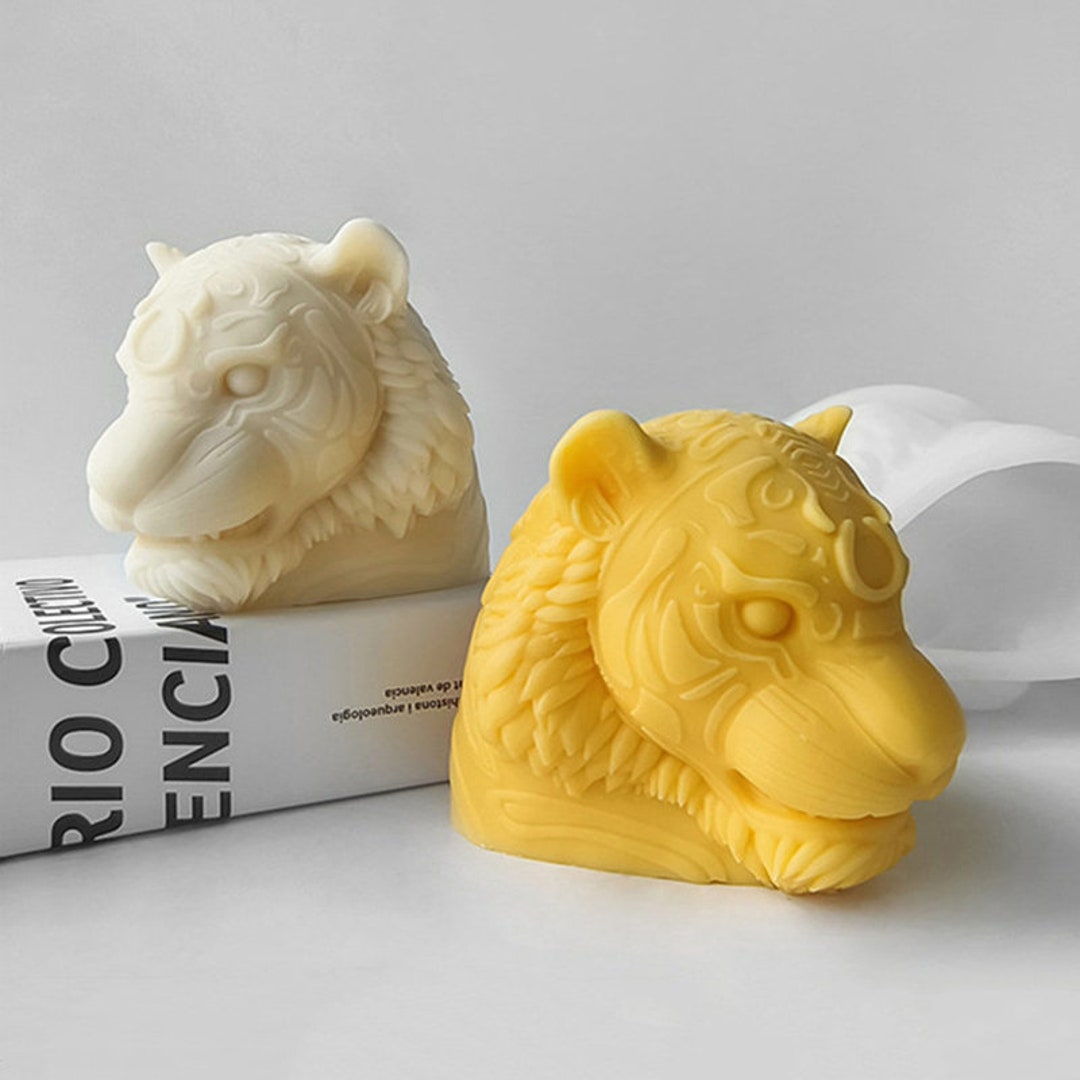 3D Tiger Head Silicone Mold-tiger Head Candle Mold-animal Head Candle ...