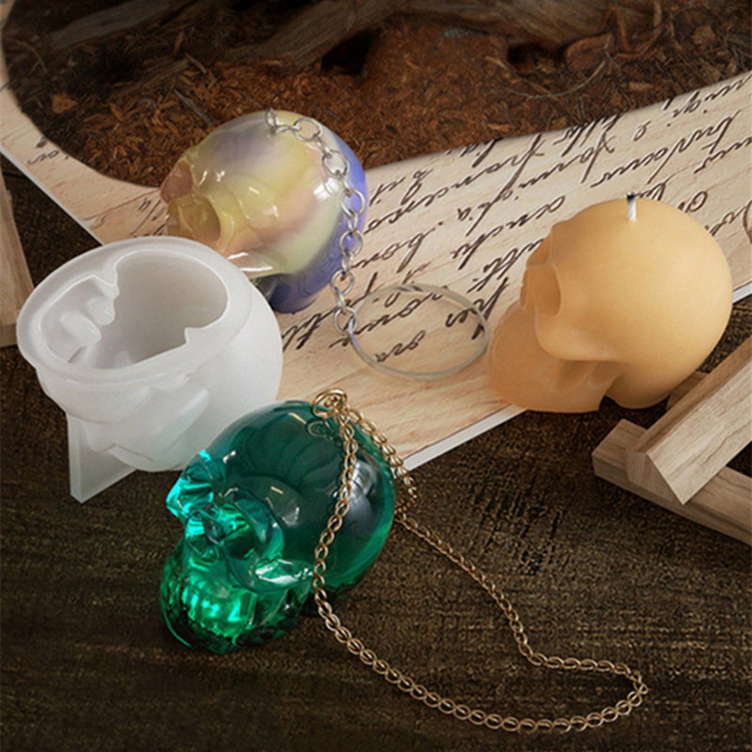 Small Skull Silicone Mold-skull Head Resin Mold-skull Keychain Pendant ...