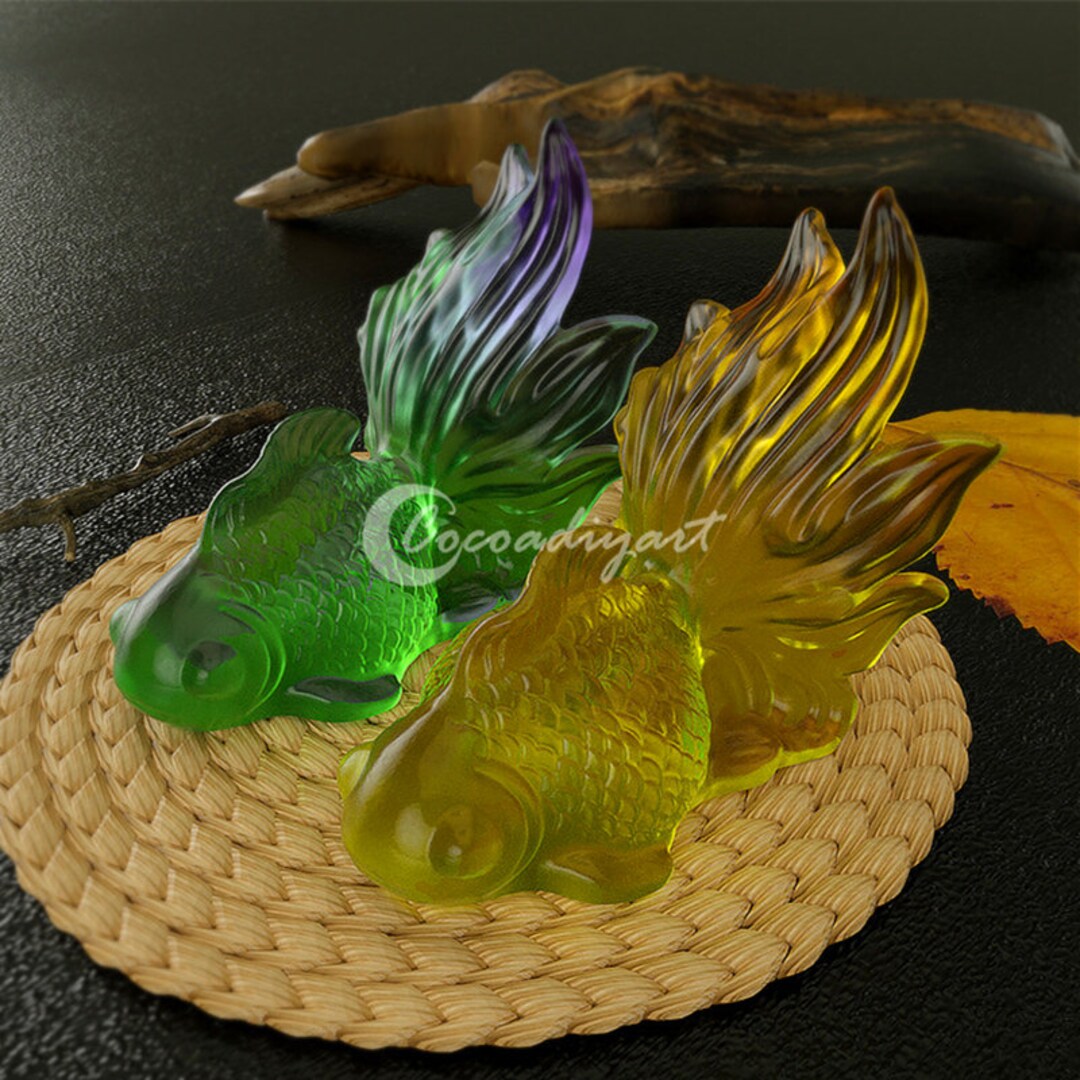 3D Goldfish Silicone Mold-cute Goldfish Resin Mold-animal Fish Mold ...