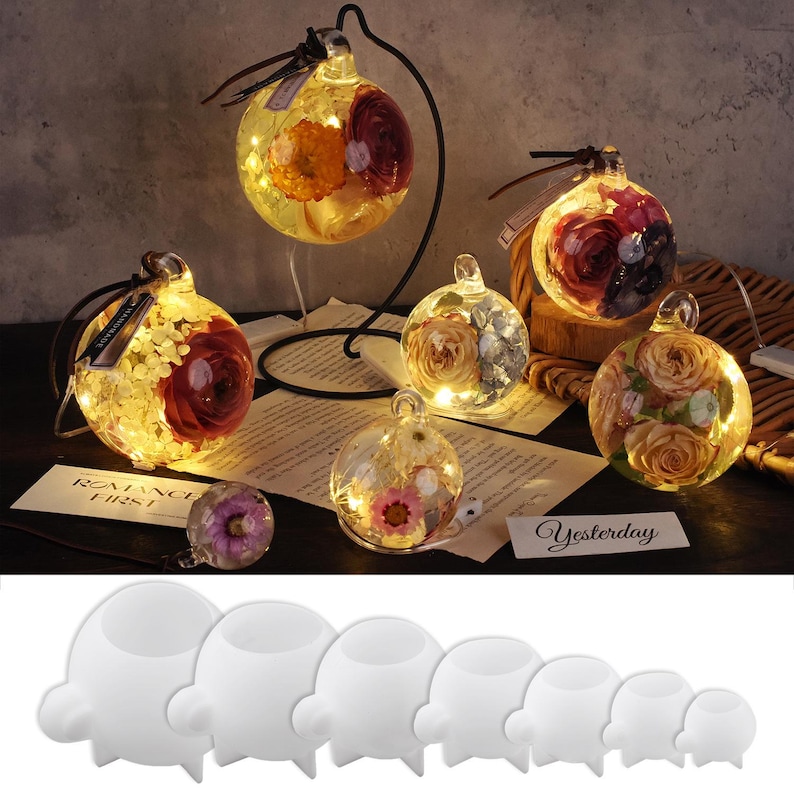 3D Sphere Pendant Silicone Mold-crystal Sphere Resin Mold-sphere ...