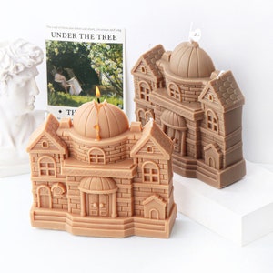 European Castle Silicone Mold-castle House Candle Mold-aesthetic Candle ...