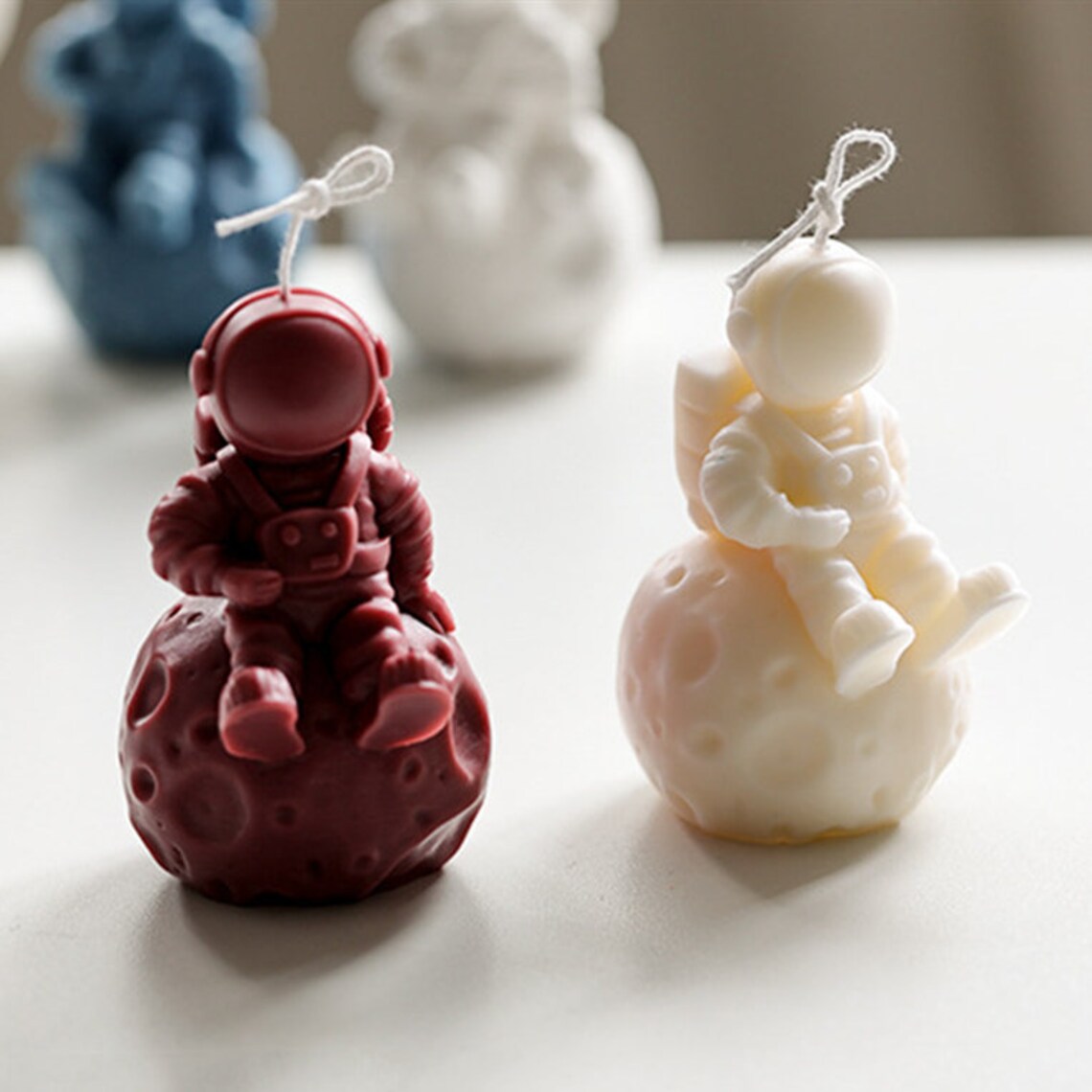 3D Astronaut Moon Silicone Mold-astronaut Statue Candle Mold-planet ...